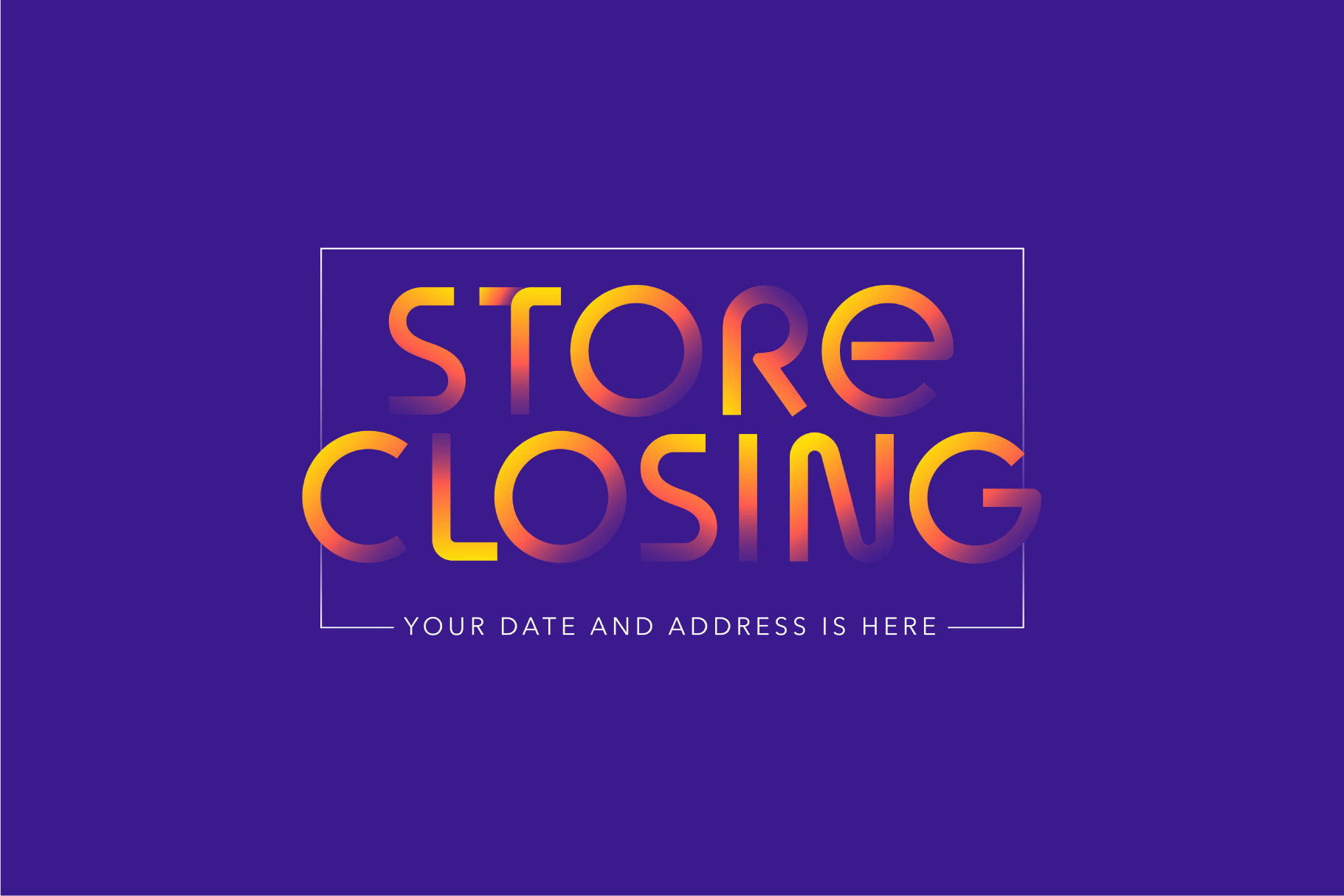 Store closing vector illustration, a Work Illustration by Darth Vector
