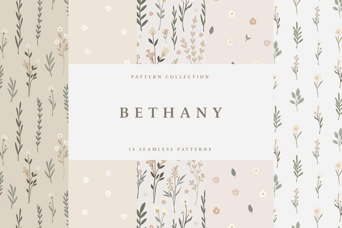 Bethany Seamless Patterns, a Pattern Graphic by Emilie Cliche ...