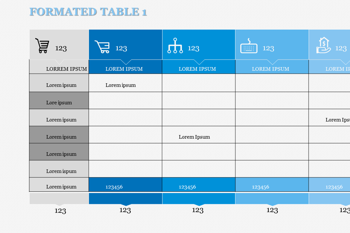 Creative Tables Pack 1 PowerPoint, a Presentation Template by Yes ...