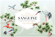Sanguine, Serene Patterns & Motifs, a Pattern Graphic by Pink Linen