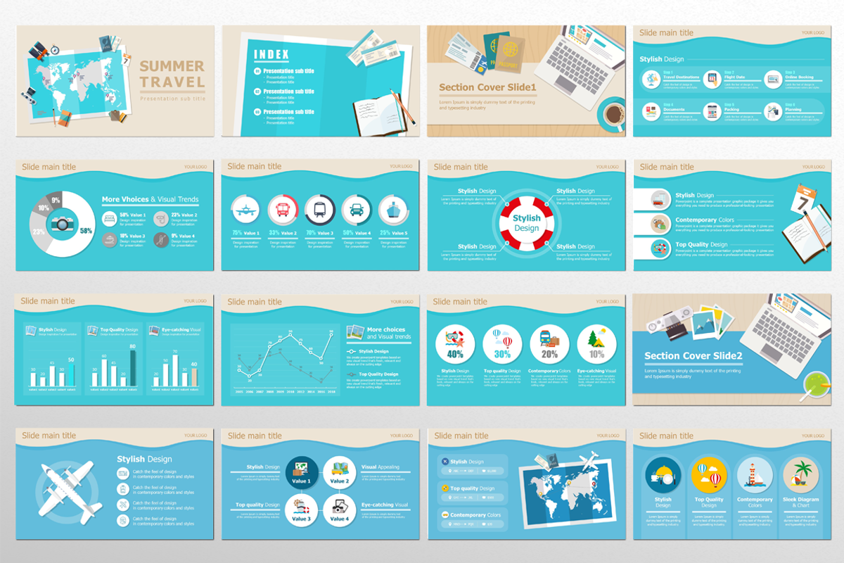 Summer Travel Powerpoint Template, a Presentation Template by GoodPello