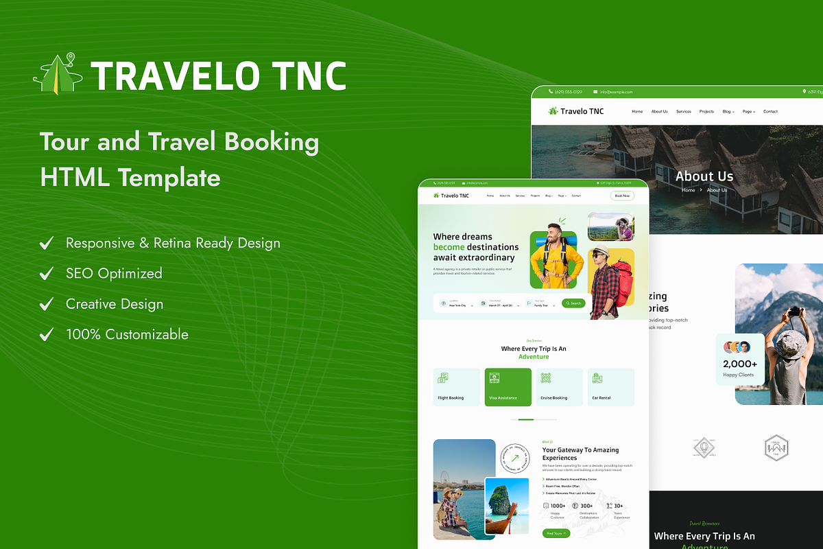 Travelo TNC - Travel HTML Template