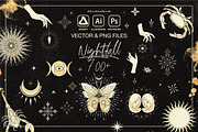 Nightfall - ClipArt & Vector Pack, an Illustration by DiBrush Studio
