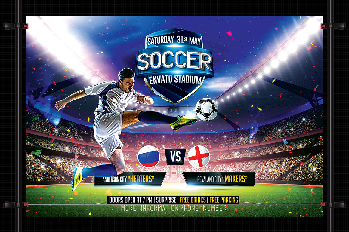 Soccer Flyer Template, a Flyer Template by Basez Flyers