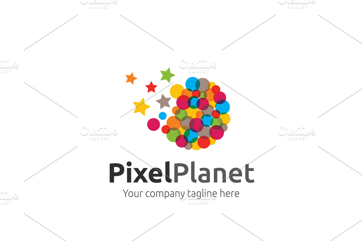 Pixel Planet Logo, a Branding & Logo Template by XpertgraphicD