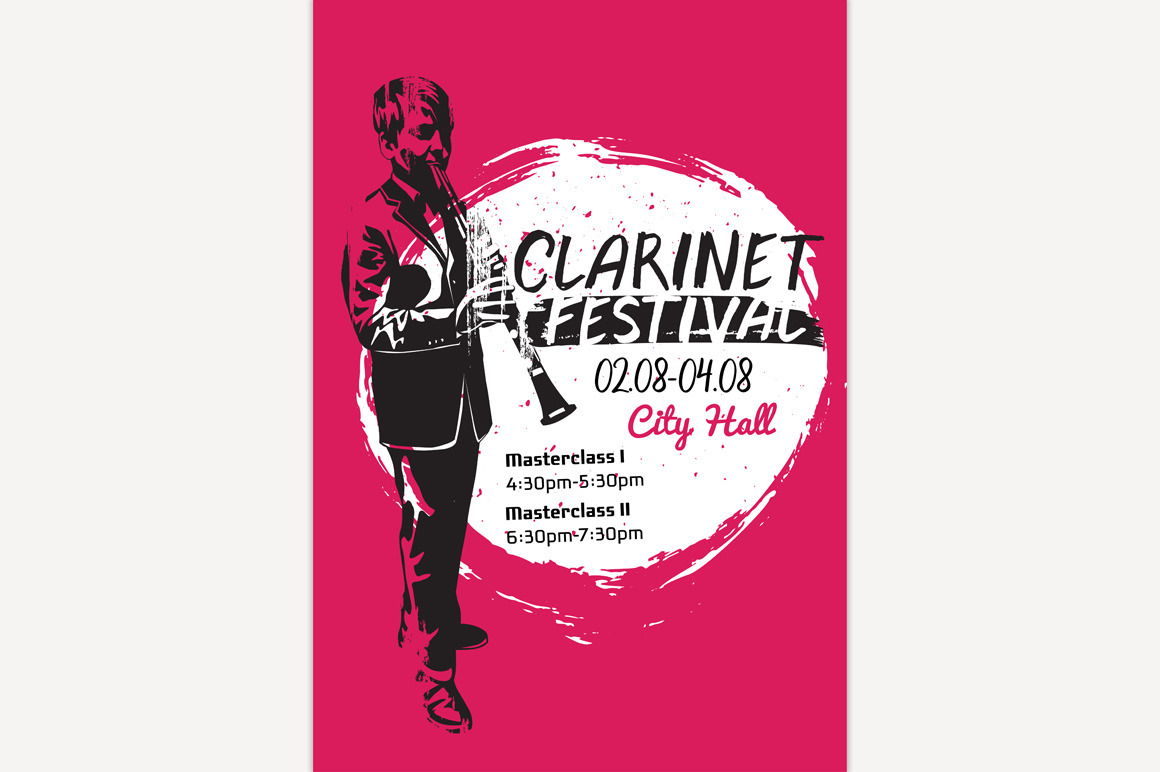 Clarinet Festival Poster, a Person Illustration by Anna's Shop