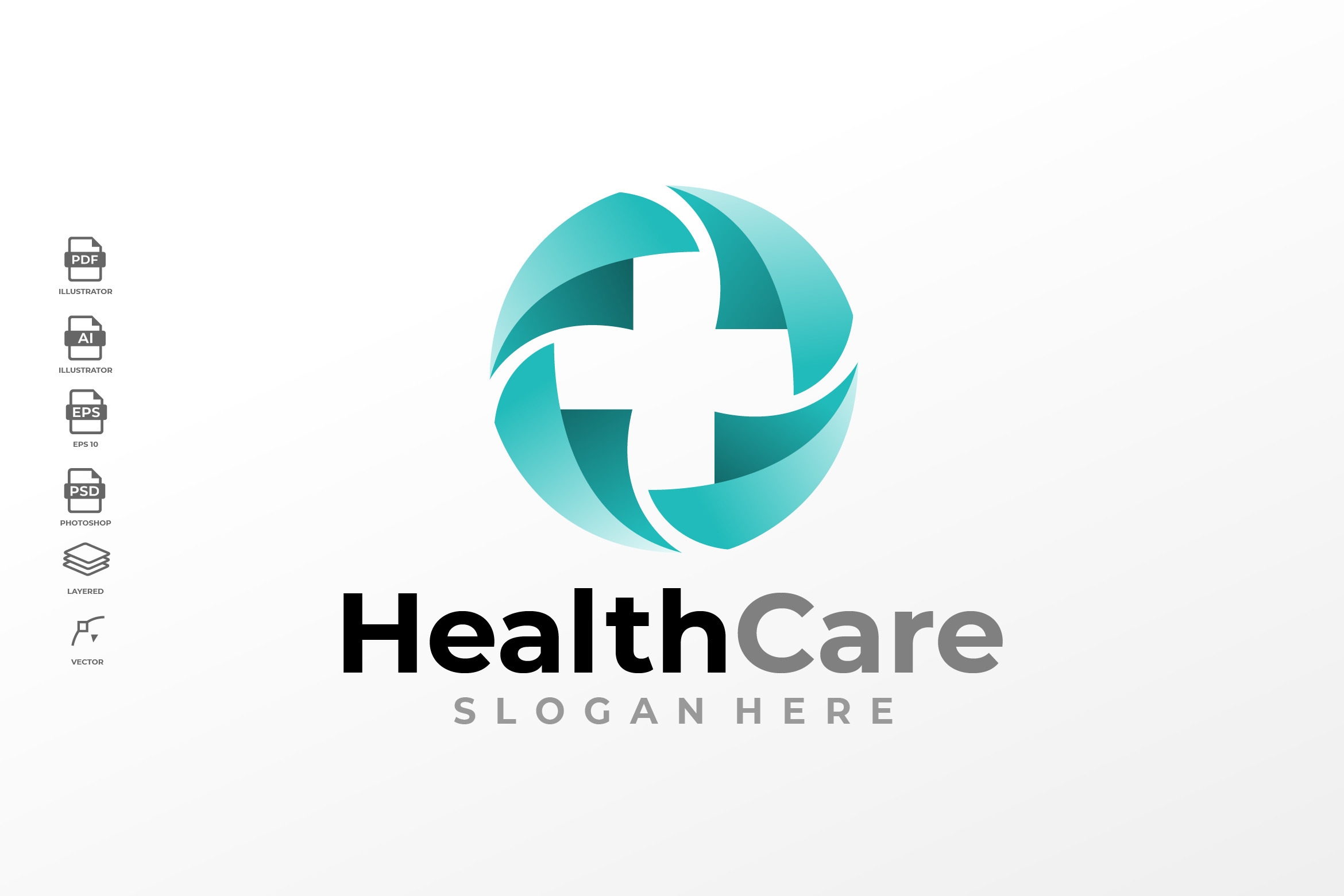 Gradient Health Care Logo Design, a Branding & Logo Template by Rupture