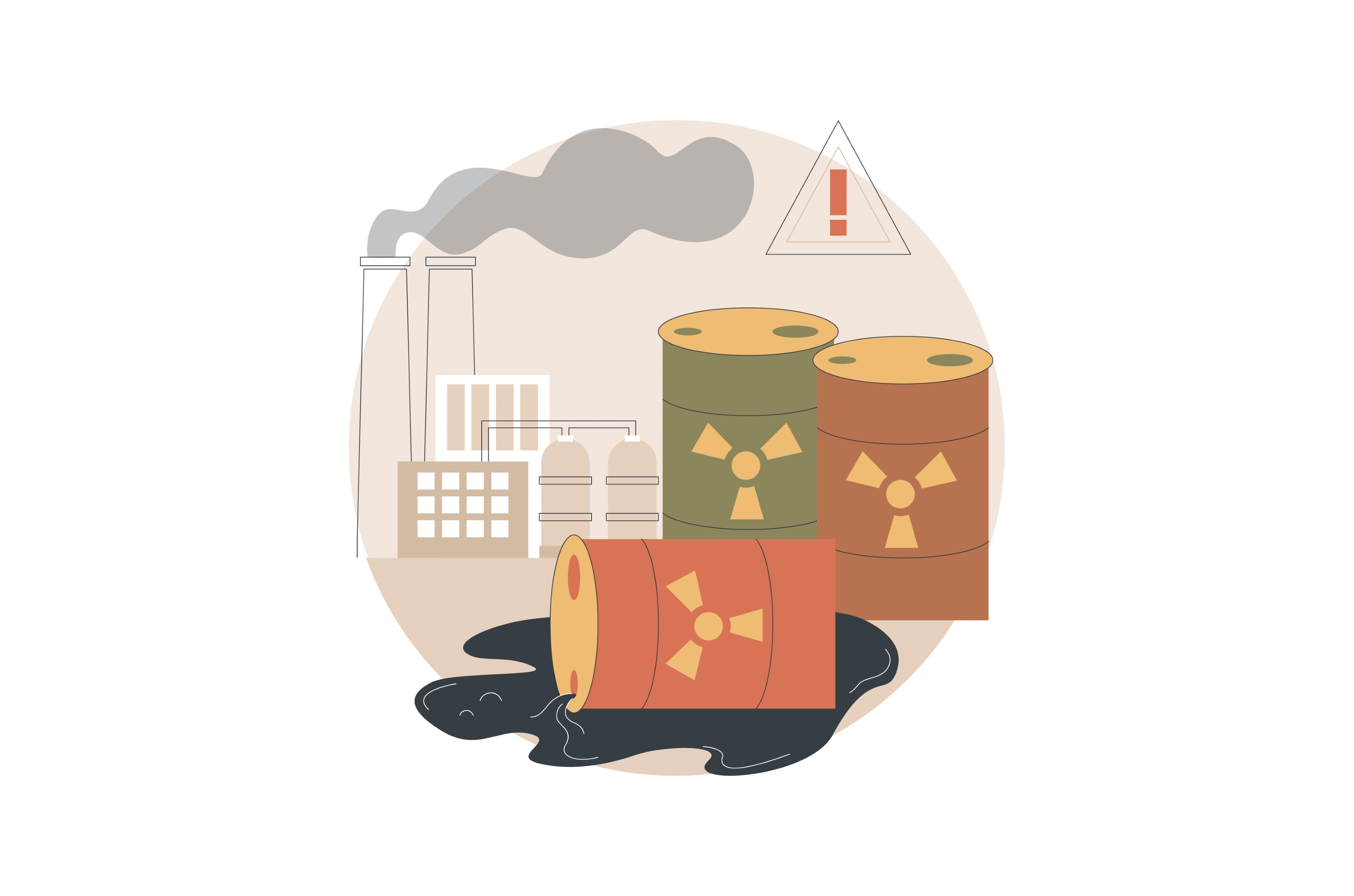 Radioactive pollution abstract, an Illustration by Visual Generation ...
