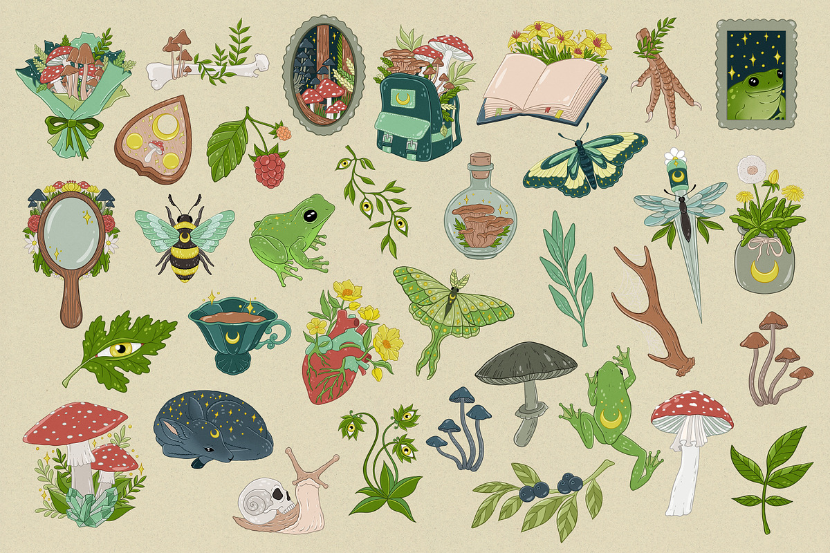 Goblincore, Cottagecore collection, an Illustration by SecondOfJuly