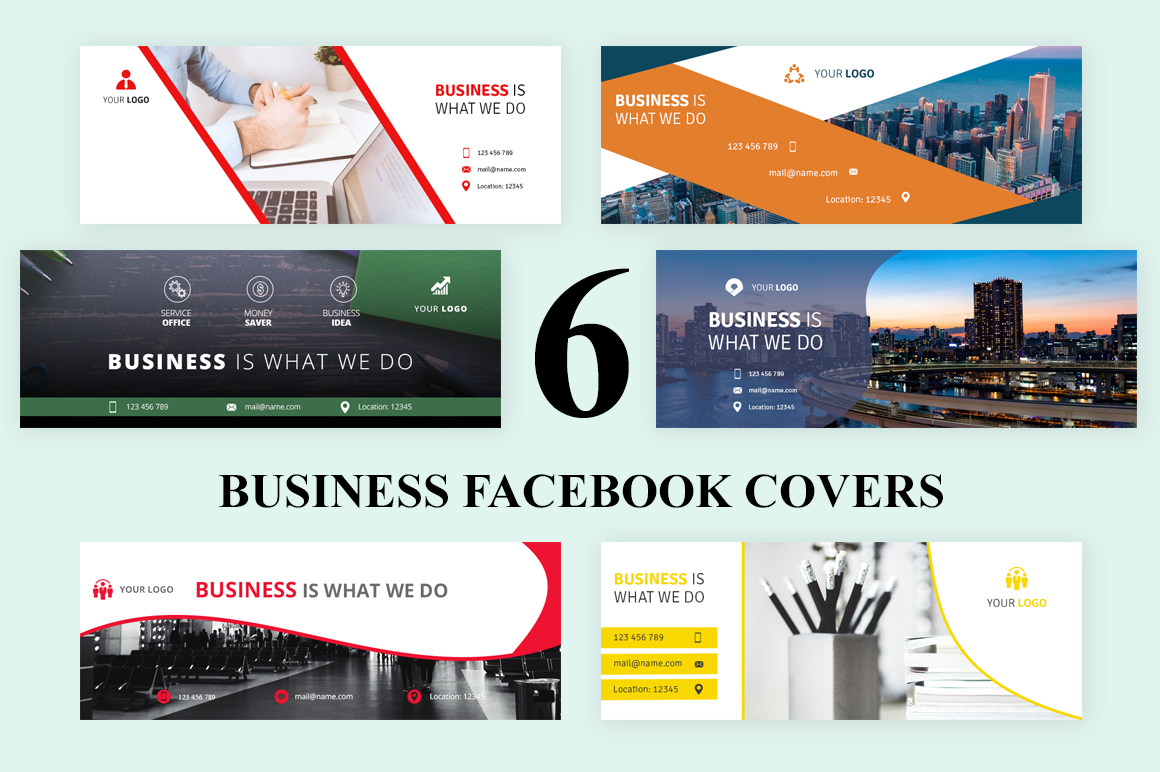 6 Business - Facebook Covers, a Social Media Template by Creatricks
