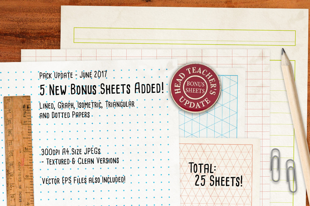 Old School Exercise Book Paper, a Background Graphic by Fendell Projects