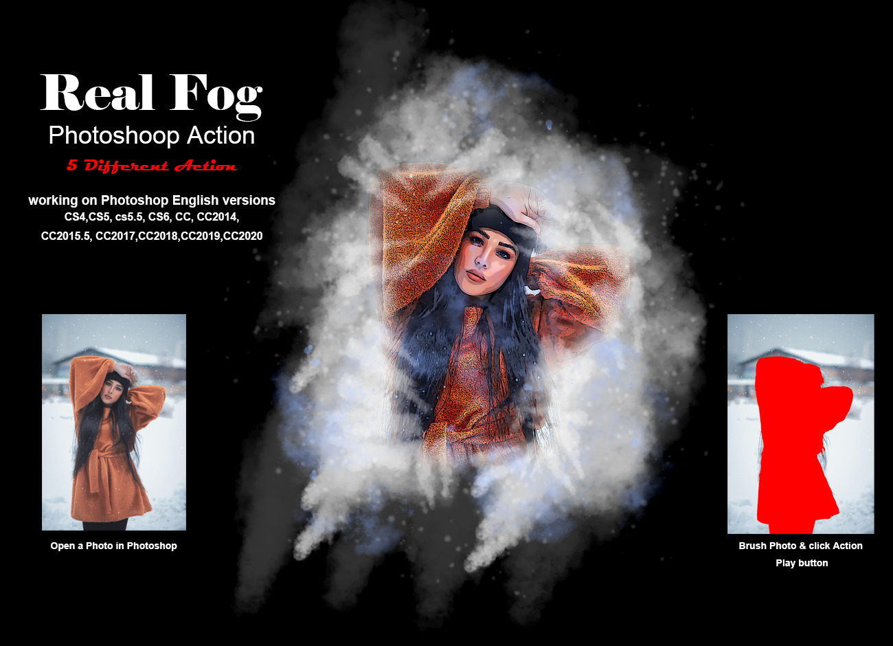 Real Fog Photoshop Action, an Action Add-On by Studio Retouch ...