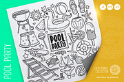 Pool Party Doodle Vector, a Graphic by Gohsantosa