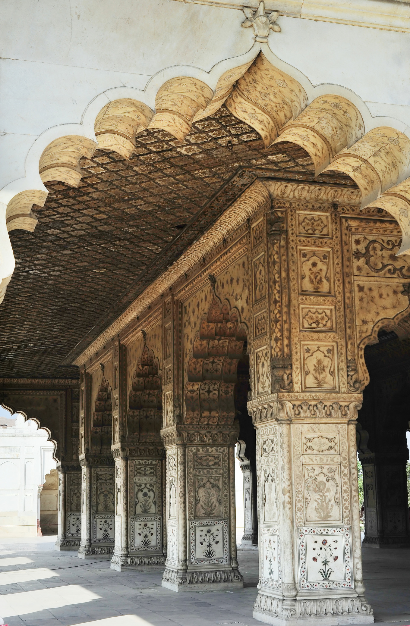 Red Fort columns, Delhi India, an Architecture Photo by joyt