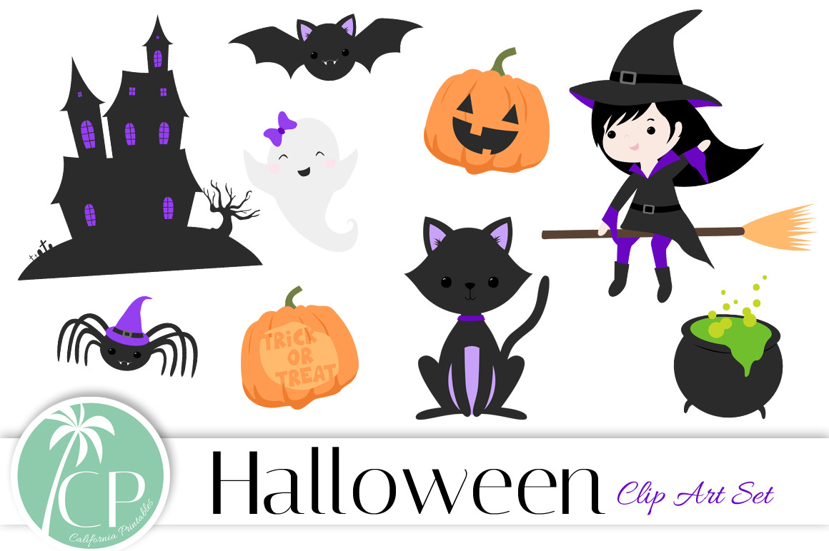 Halloween Clip Art Set, an Illustration by Nagore Rodriguez Design