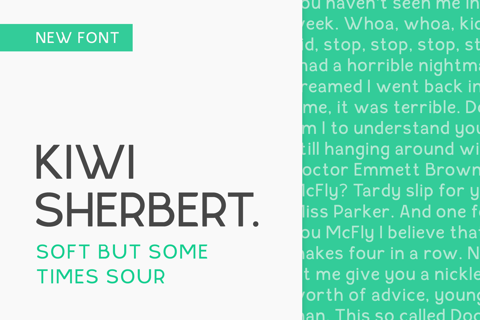 Kiwi Sherbert Display Font, a Sans Serif Font by True North Creative