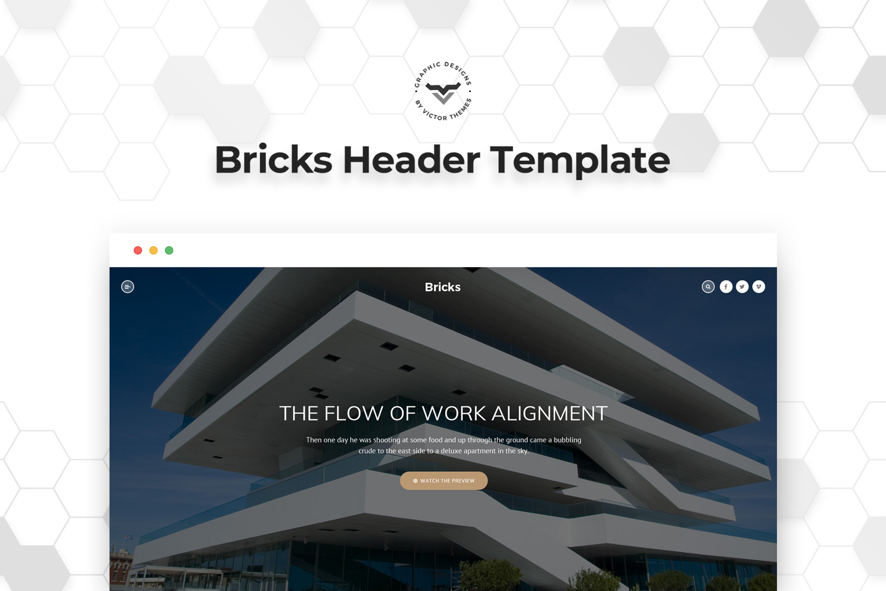 Brick Header PSD Templates, a Landing Page Template by VictorThemes