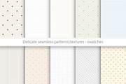 Delicate seamless vector patterns | Graphic Patterns ~ Creative Market