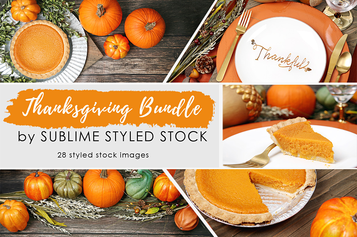 Thanksgiving Bundle of 28 Photos, a Product Mockup by SUBLIME Styled ...