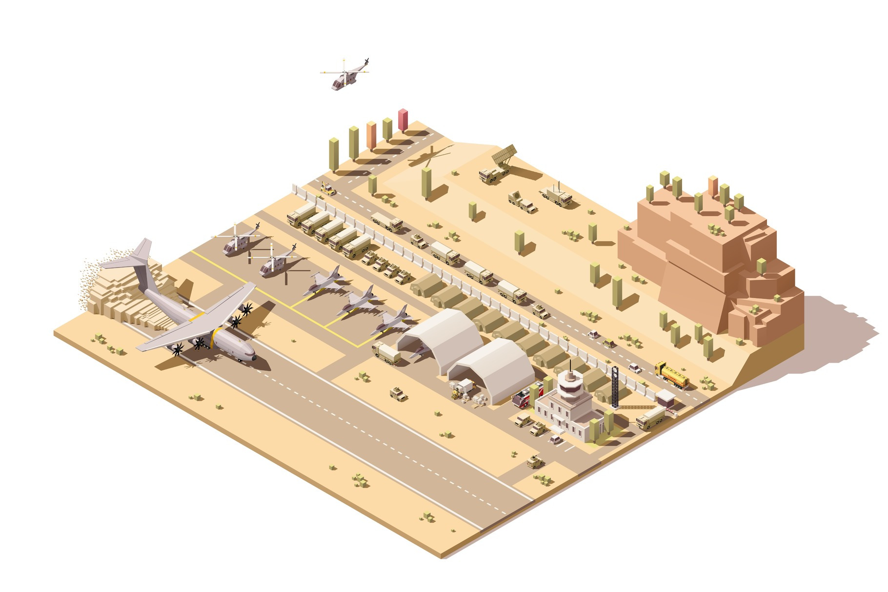 Vector isometric low poly infographic element representing map of ...