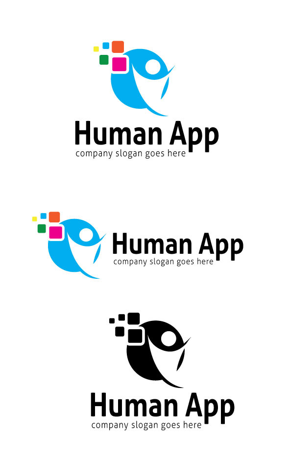 Human App Logo, a Branding & Logo Template by Mariyana