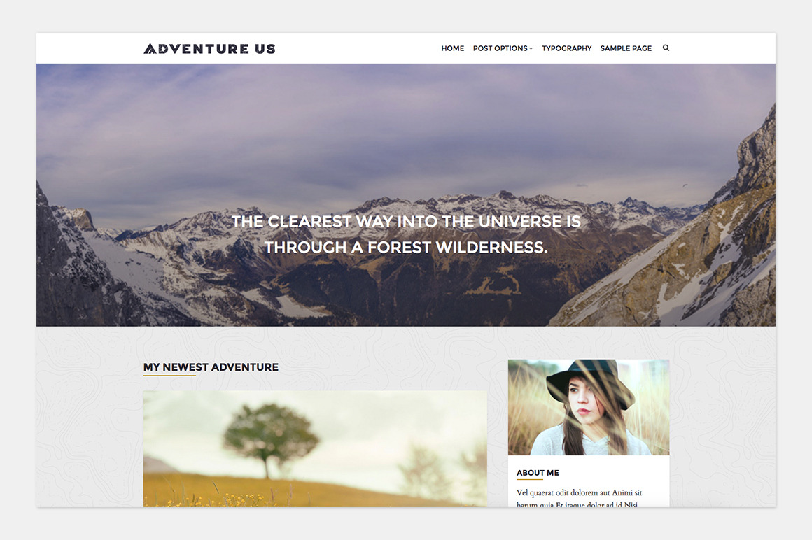 Adventure Us - Travel Blog Theme, a WordPress Template by The Warehouse