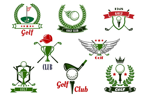 Golf game sport icons, a Background Graphic by Vector Tradition ...