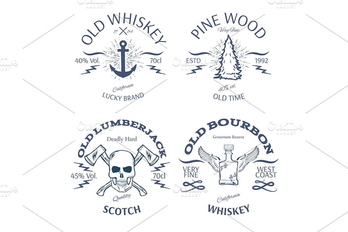 Vintage Style Whisky Label Design, a Branding & Logo Template by idimair