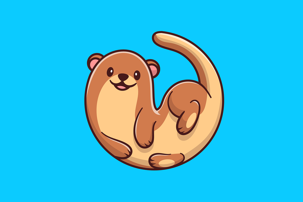 Cute Otter Cartoon Illustration, an Animal Illustration by Catalyst ...