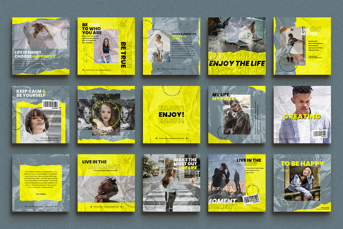 Plastic Insta Pack | PS, a Social Media Template by Anna Studio ...