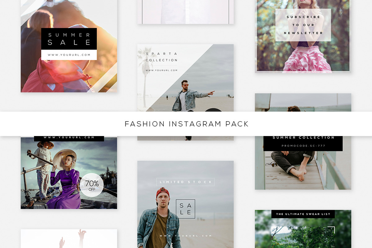 Fashion Instagram Pack, a Social Media Template by Swiss_cube