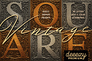 Vintage Metal Square 3D Lettering, a Graphic by Deeezy | Creative Market