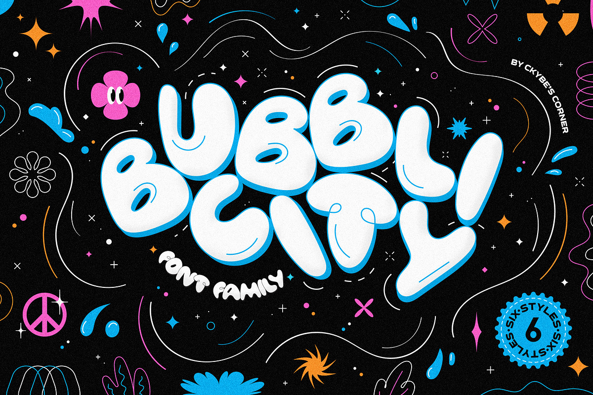 Bubblicity | Bubble Font Family, a Sans Serif Font by Ckybe's Corner