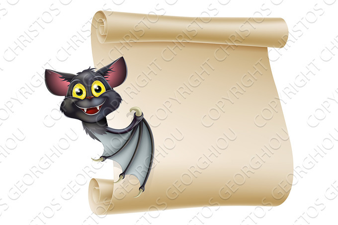 Halloween Bat Scroll, a Texture Graphic by Christos Georghiou