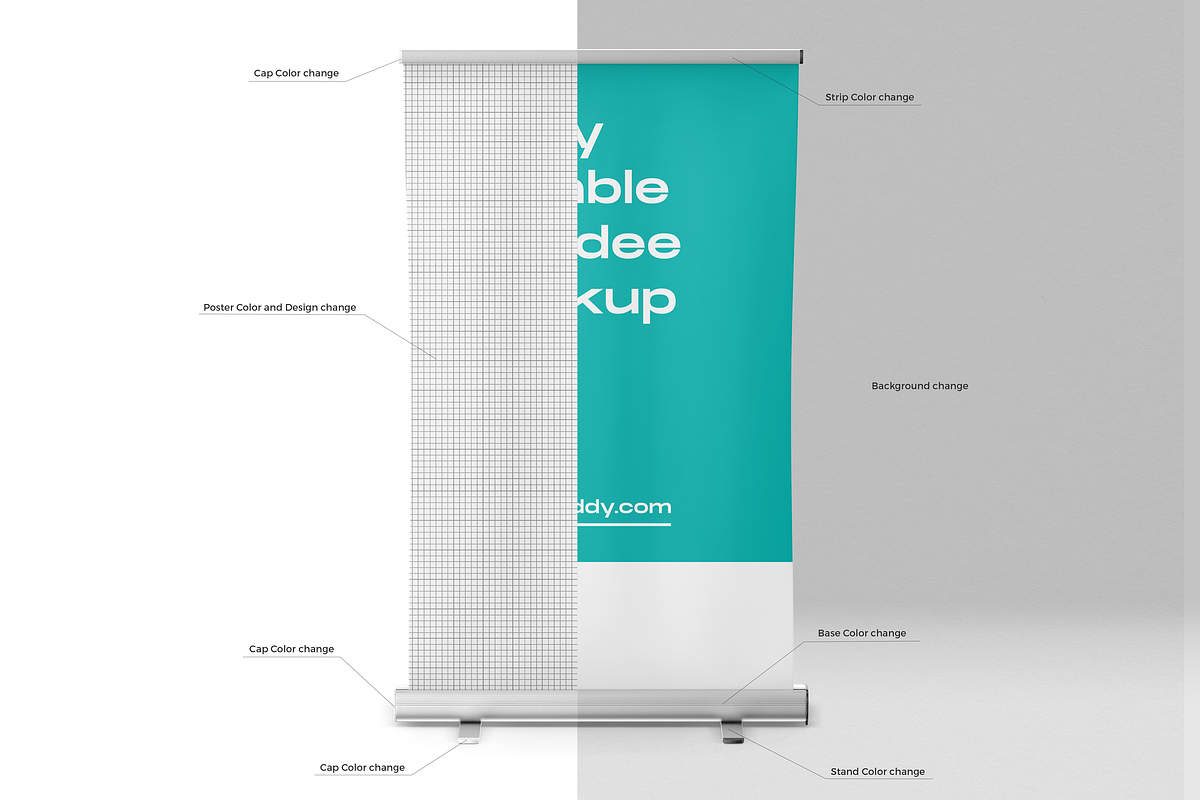 Roll Up Banner Mockup - Medium Size, an Advertising Mockup by Mockupdaddy