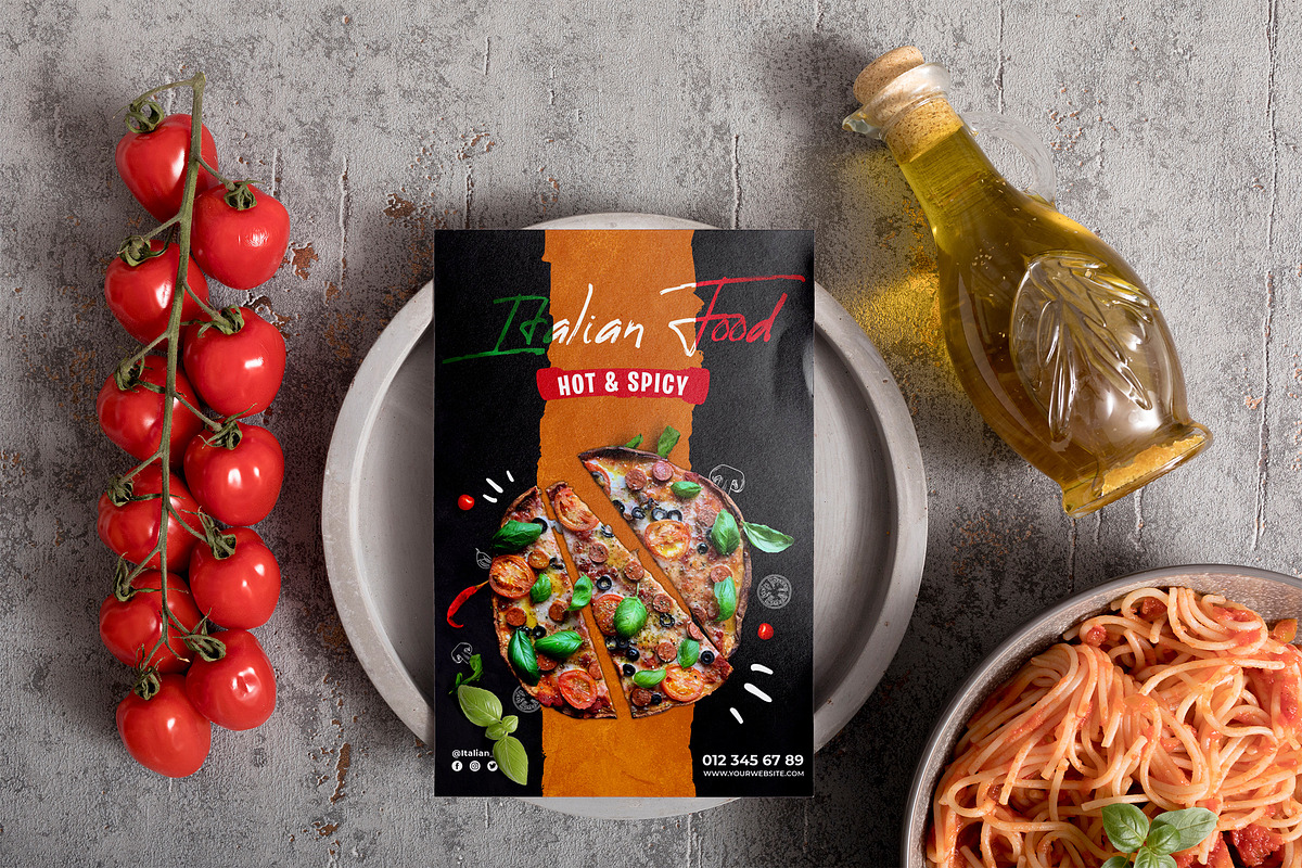 Italian Restaurant Menu Template, a Flyer Template by Artemis-products
