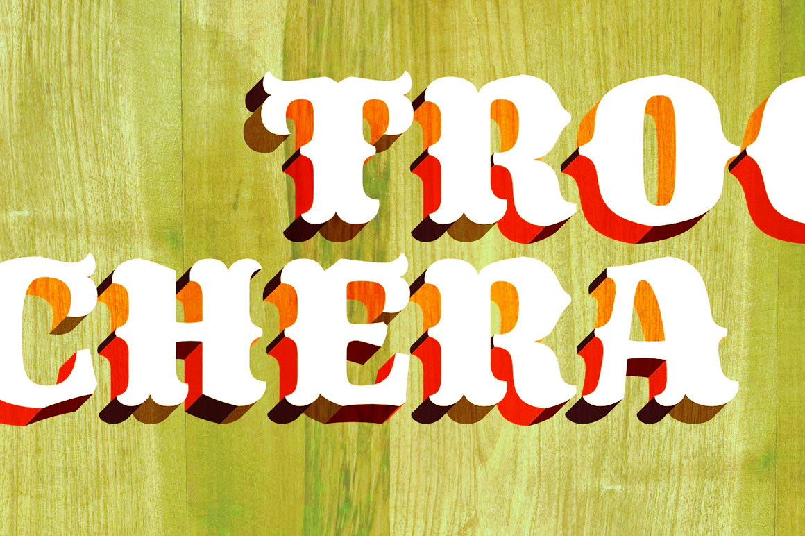 Trochera typeface, a Font by sardiez