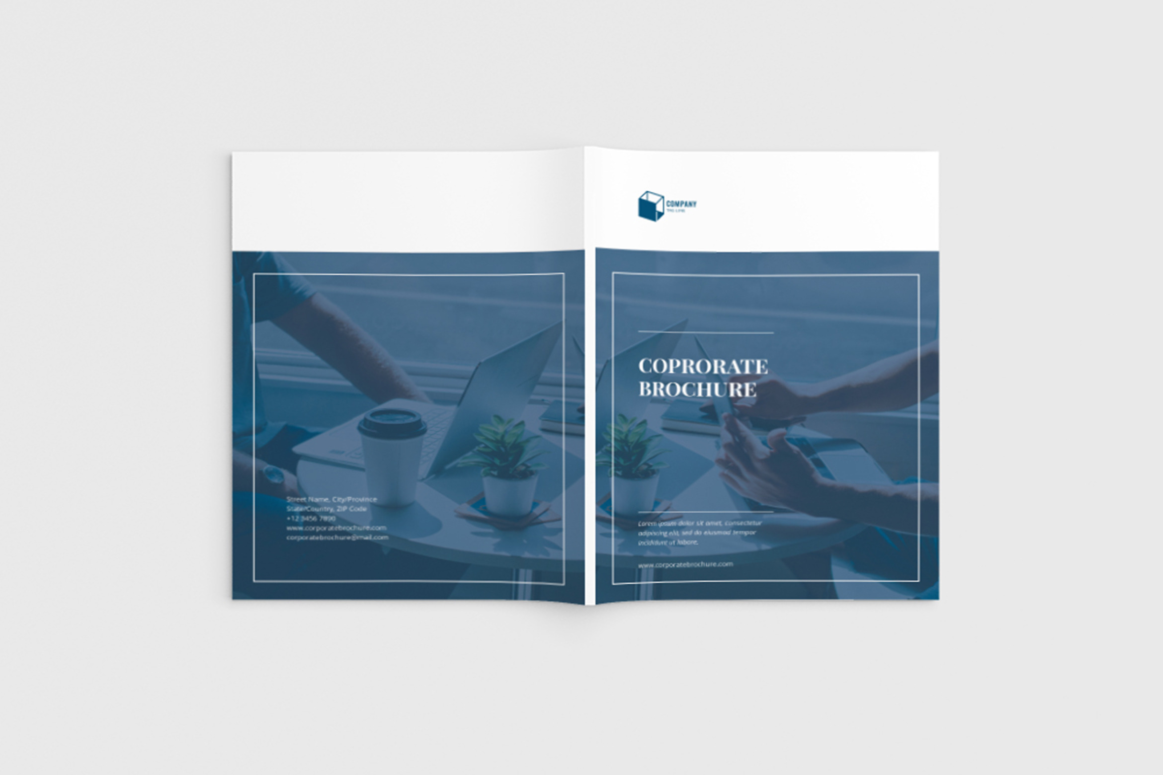 material Corporate Brochure, a Brochure Template by AQR Studio