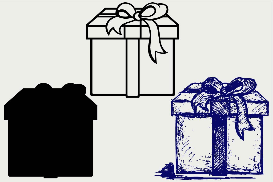 Gift box SVG, an Outline Icon by LineworkStock