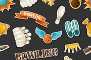 Patterns with bowling items., a Pattern Graphic by incomible