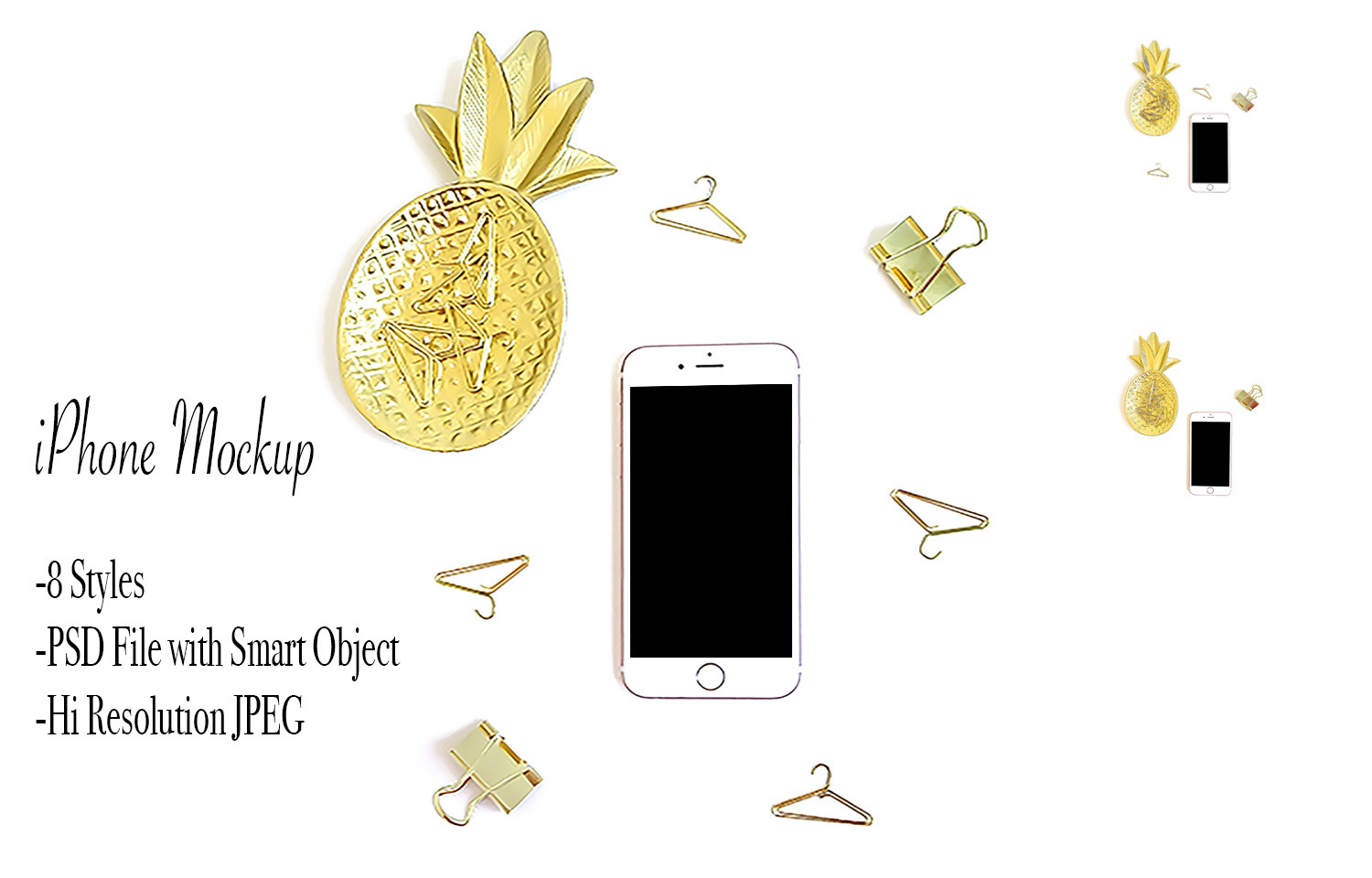 Bundle - 8 Styles of iPhone Mockup, a Packaging Mockup by A Phieu Designs