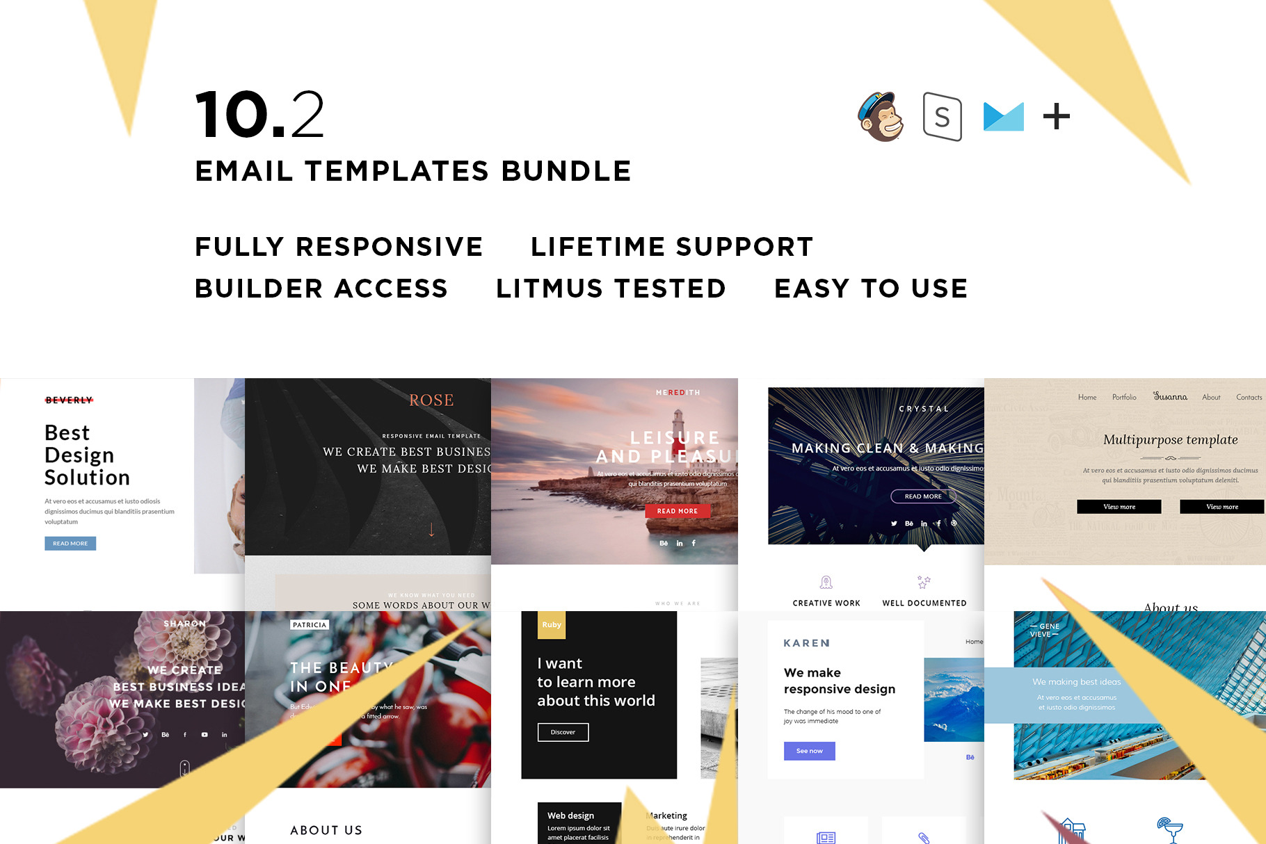 10 Email templates bundle II, an Email Template by ThemesCode