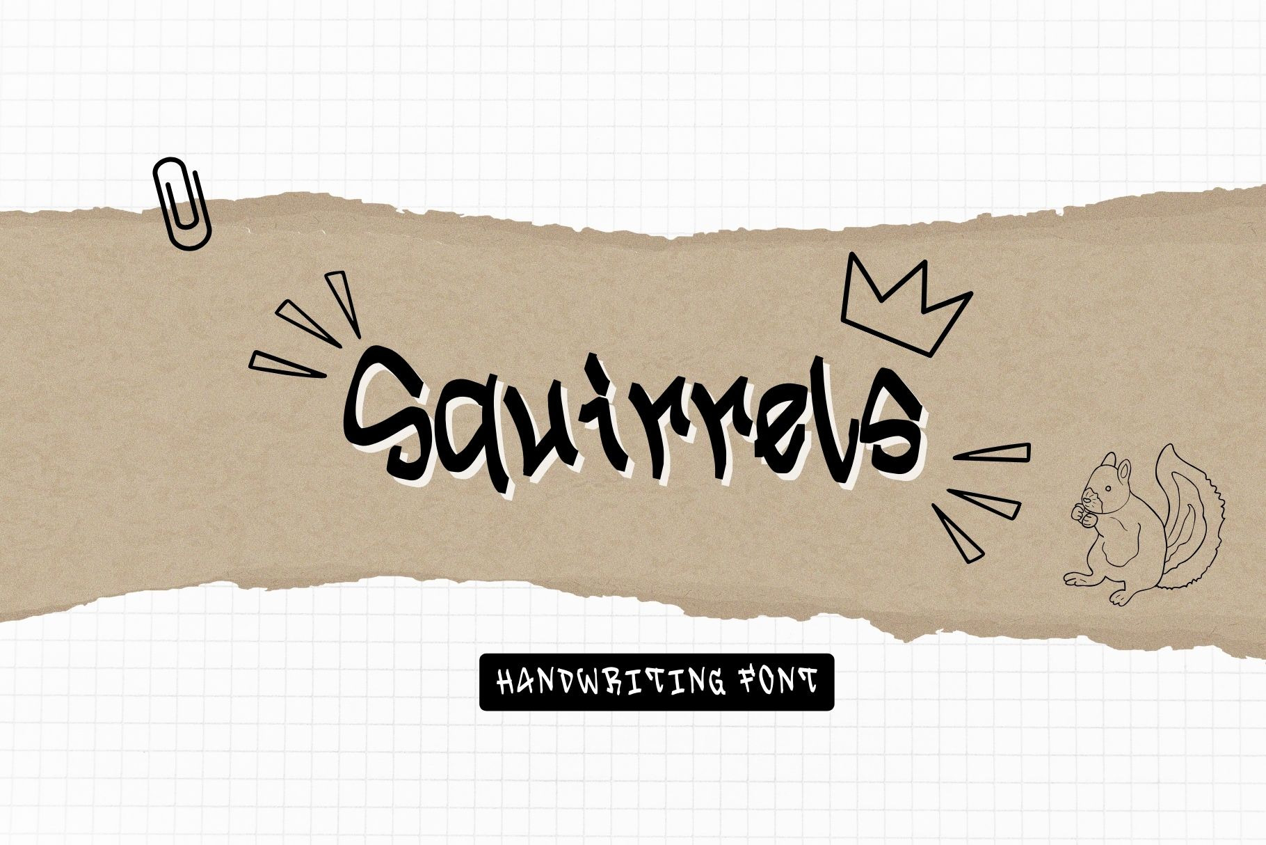 Squirrels Handwriting Font, a Handwritten Font by Ruddean2109
