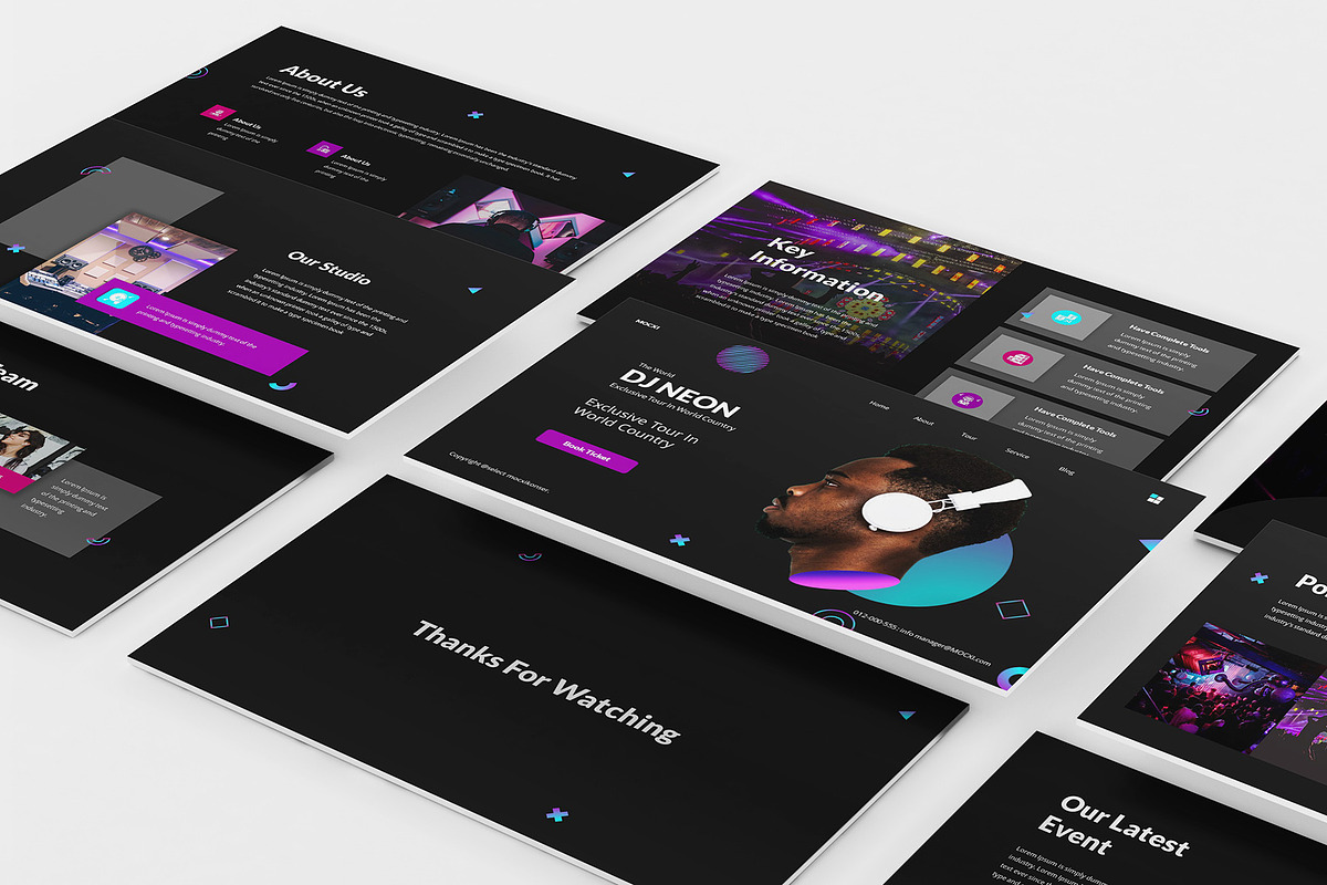 Dj Google Slides Presentation, a Presentation Template by Formatika Studio