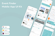 Event Finder Mobile App UI Kit, an UI Kit Template by Betush