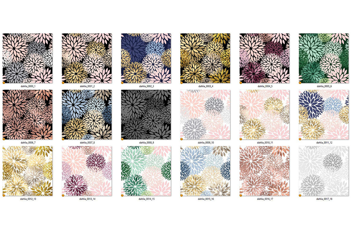 Dahlia Digital Paper, a Pattern Graphic by Digital Curio