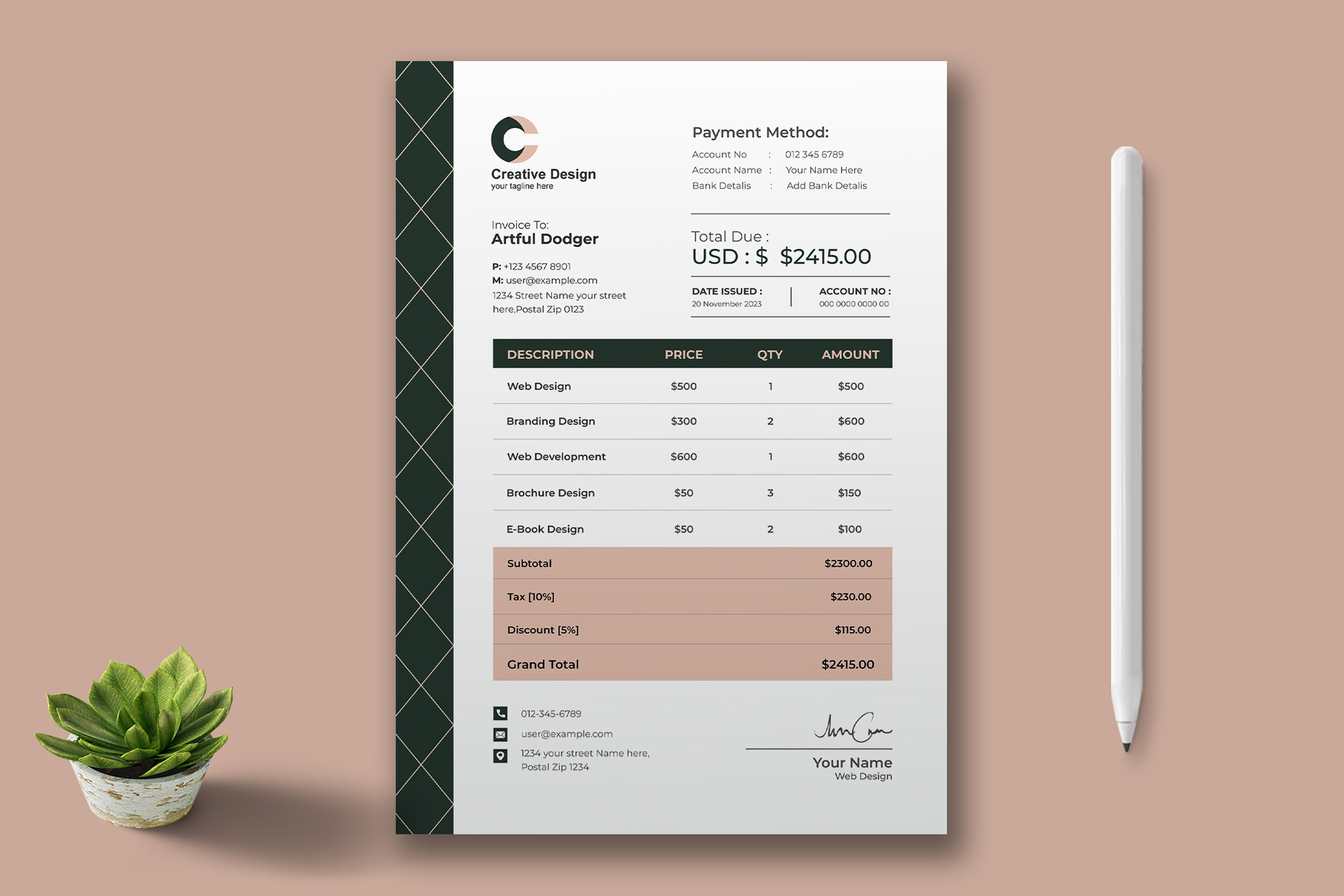 Business Invoice Template 2024