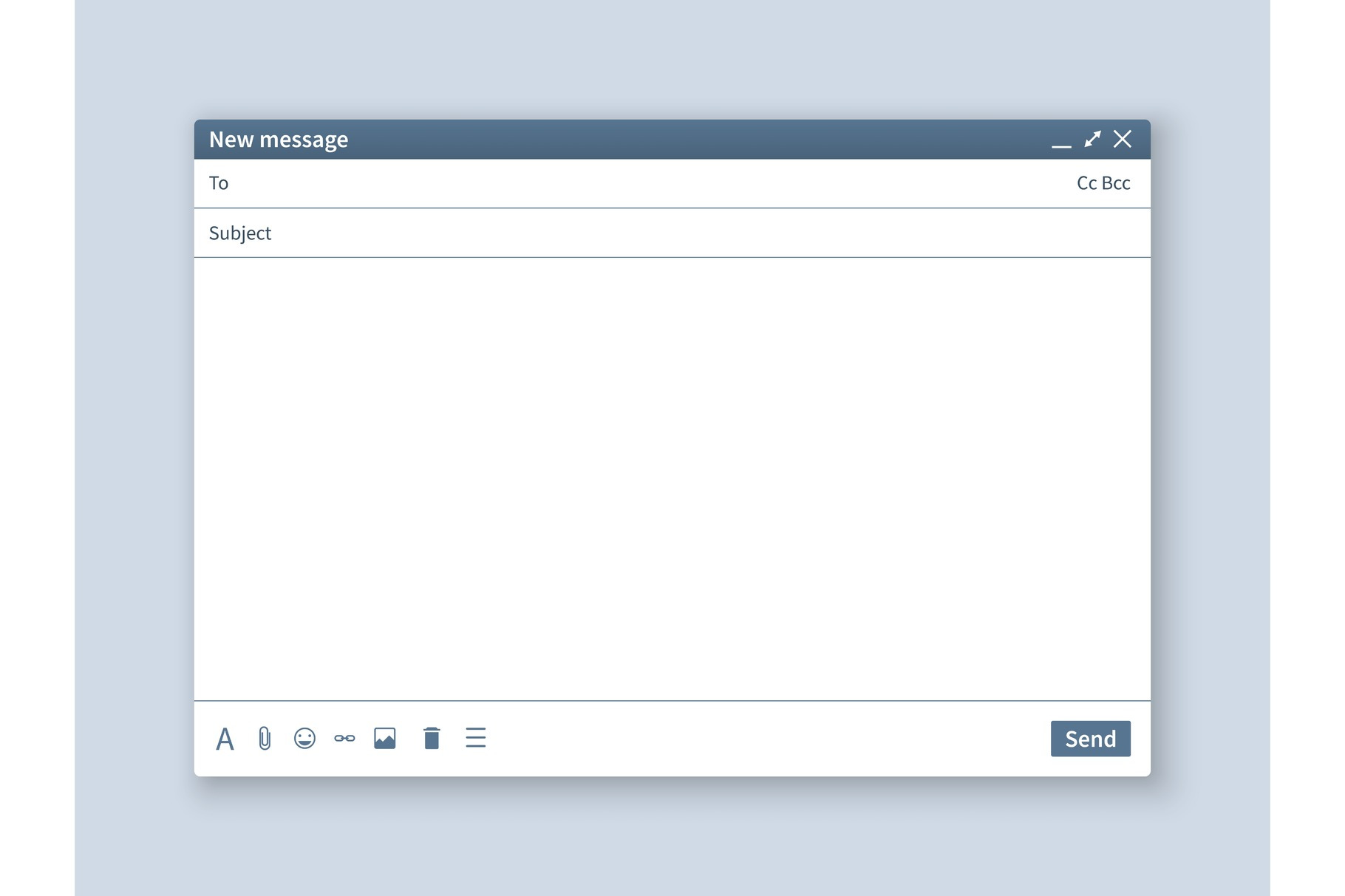 Blank email screen. Mail message, a Technology Illustration by ...
