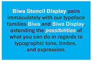 Biwa Stencil Display, a Sans Serif Font by Wordshape