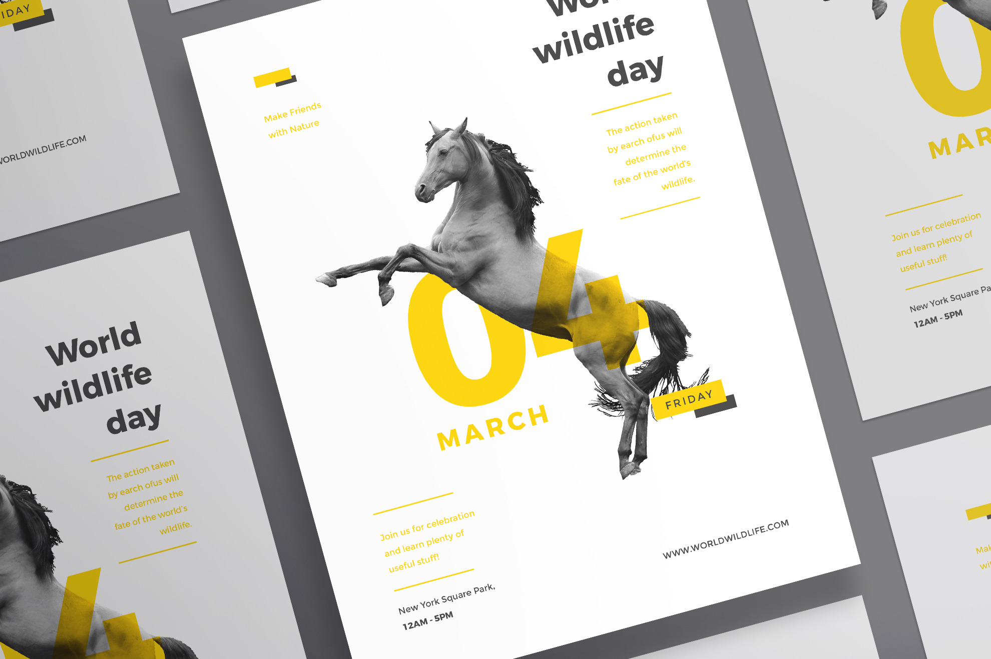 Posters | World Wildlife, a Flyer Template by Amber Graphics
